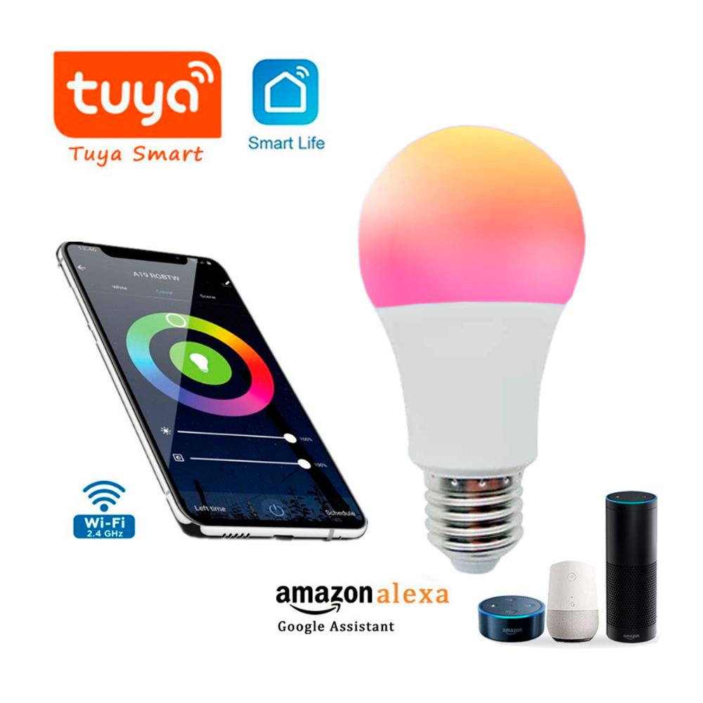 Lâmpada Smart LED RGB TUYA WiFi 10W E27